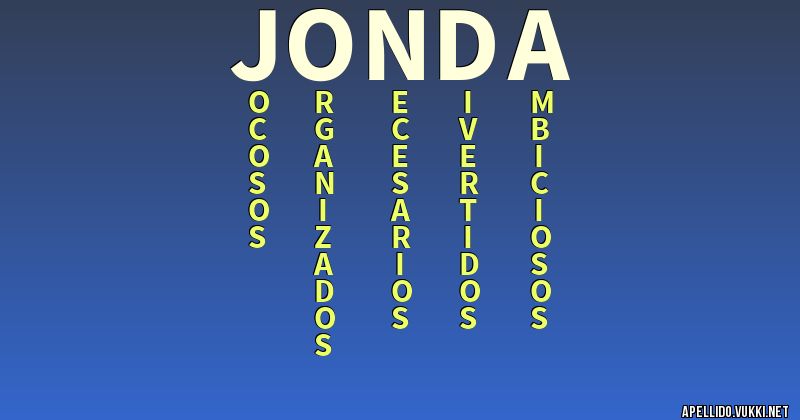 Significado del apellido jonda - Significados de los apellidos