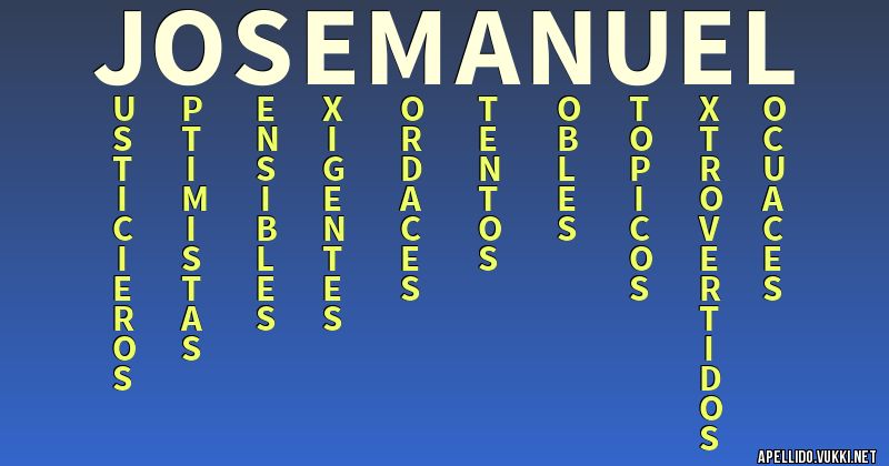 Significado del apellido jose.manuel - Significados de los apellidos