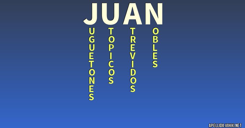 Significado del apellido juan - Significados de los apellidos Significado del apellido juan - Significados de los apellidos