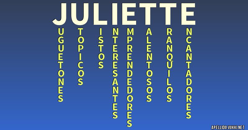 Significado del apellido juliette - Significados de los apellidos