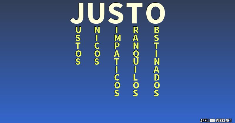 Significado del apellido justo - Significados de los apellidos