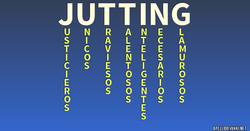 Significado del apellido jutting - Significados de los apellidos