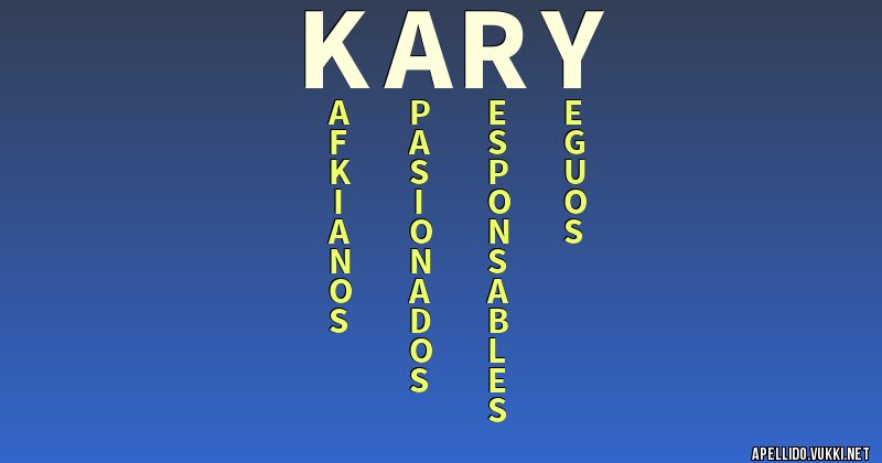 Significado del apellido kary - Significados de los apellidos