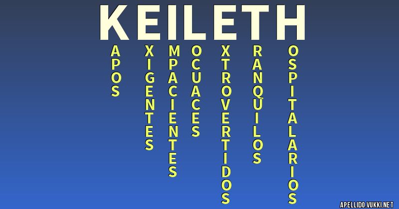 Significado del apellido keileth - Significados de los apellidos
