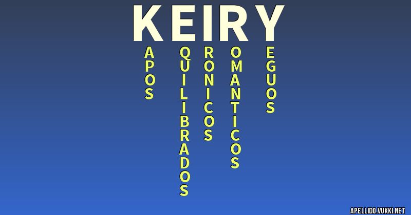 Significado del apellido keiry - Significados de los apellidos