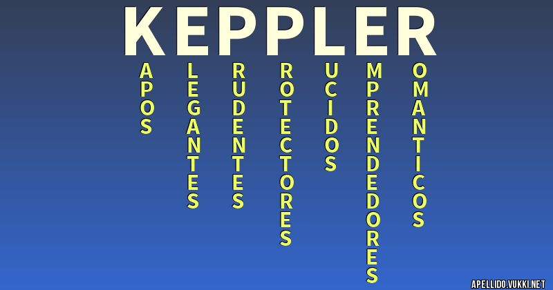 Significado del apellido keppler - Significados de los apellidos