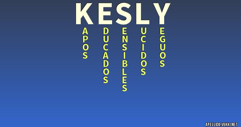 Significado del apellido kesly - Significados de los apellidos