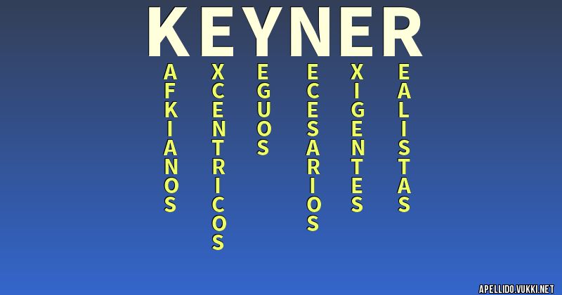 Significado del apellido keyner - Significados de los apellidos