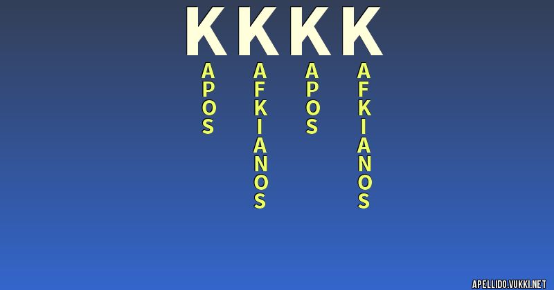 Significado del apellido kkkk - Significados de los apellidos
