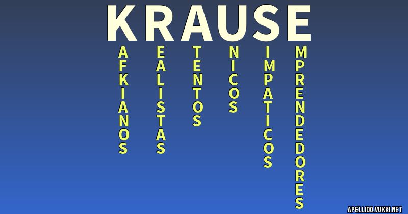 Significado del apellido krause - Significados de los apellidos