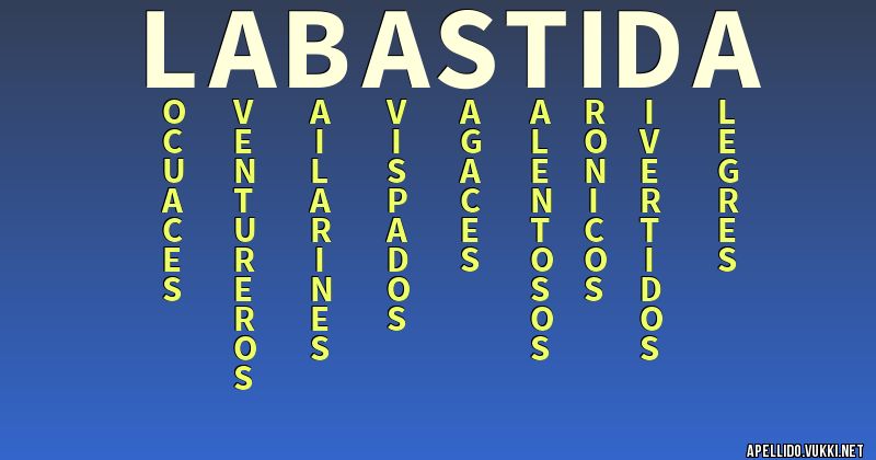 Significado del apellido labastida - Significados de los apellidos