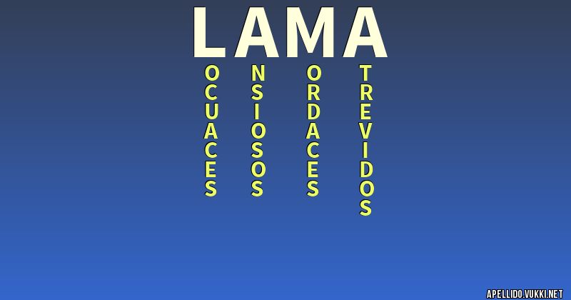 Significado del apellido lama - Significados de los apellidos