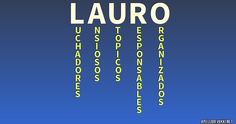 Significado del apellido lauro - Significados de los apellidos