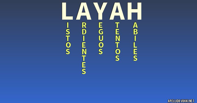 Significado del apellido layah - Significados de los apellidos