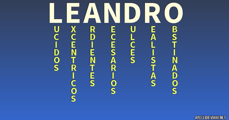 Significado del apellido leandro - Significados de los apellidos