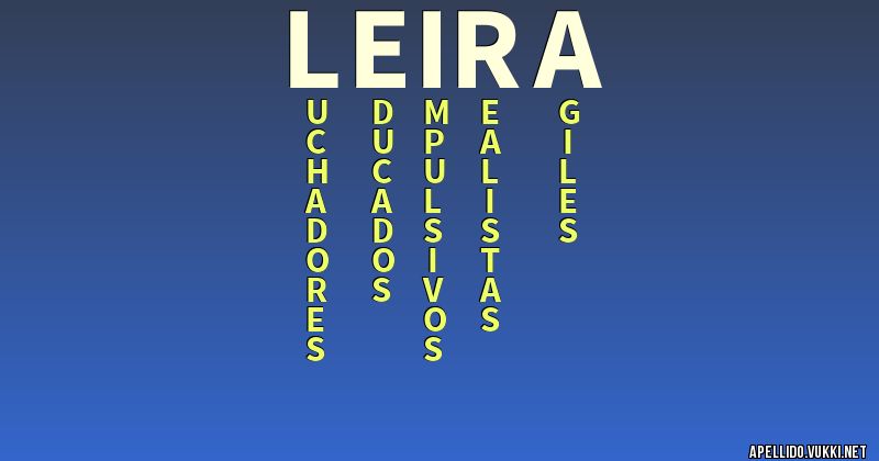 Significado del apellido leira - Significados de los apellidos