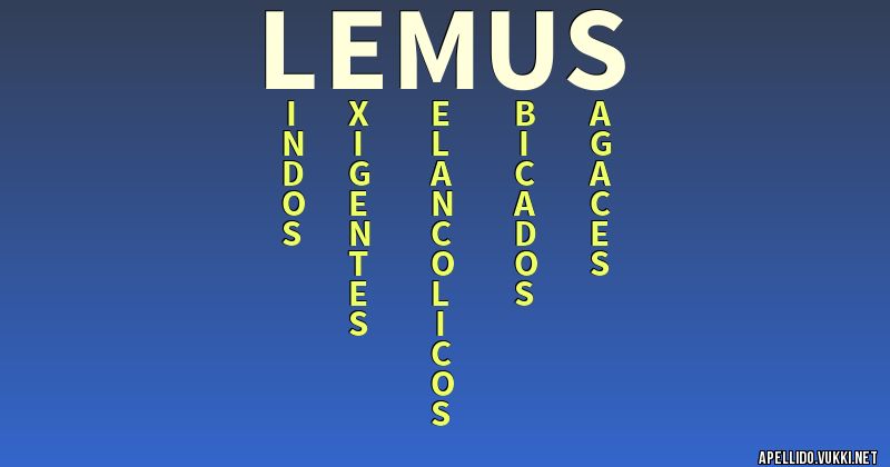 Significado del apellido lemus - Significados de los apellidos
