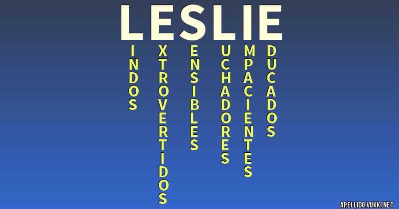 Significado del apellido leslie - Significados de los apellidos