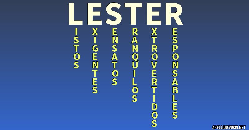 Significado del apellido lester - Significados de los apellidos
