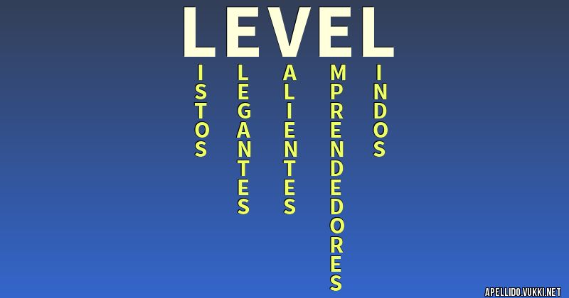 Significado del apellido level - Significados de los apellidos