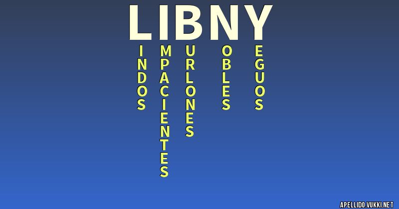 Significado del apellido libny - Significados de los apellidos