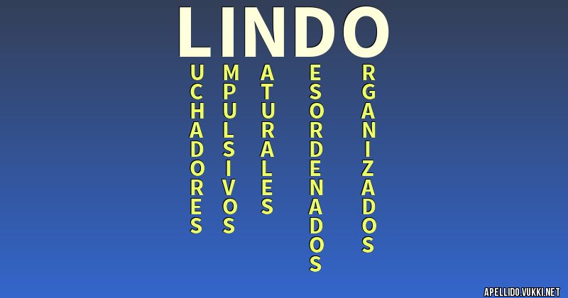 Significado del apellido lindo - Significados de los apellidos