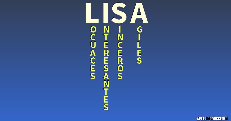 Significado del apellido lisa - Significados de los apellidos