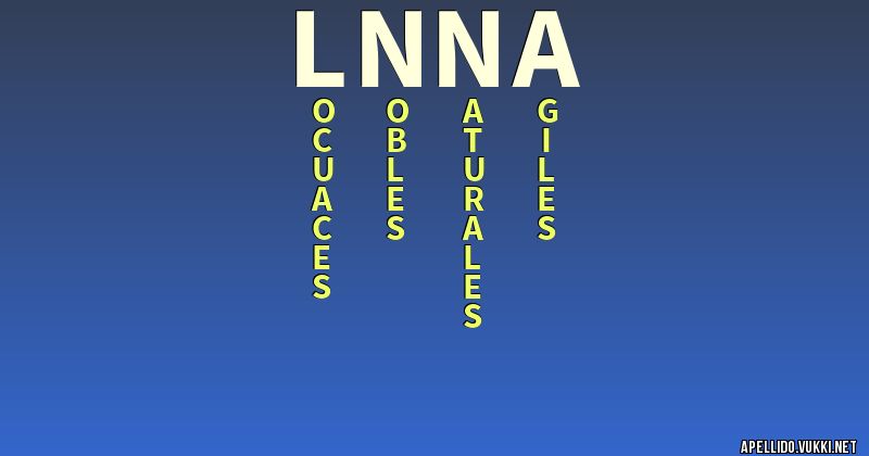 Significado del apellido lnna - Significados de los apellidos
