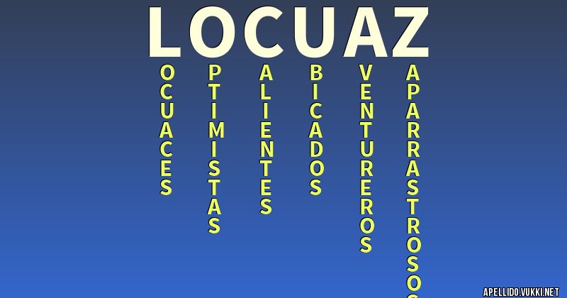 Significado del apellido locuaz - Significados de los apellidos