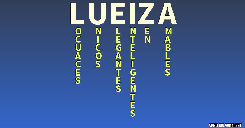 Significado del apellido lueiza - Significados de los apellidos