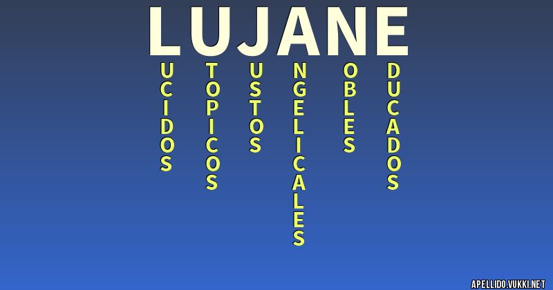 Significado del apellido lujane - Significados de los apellidos