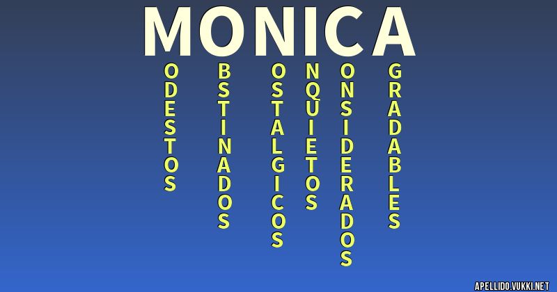 Significado del apellido mónica - Significados de los apellidos