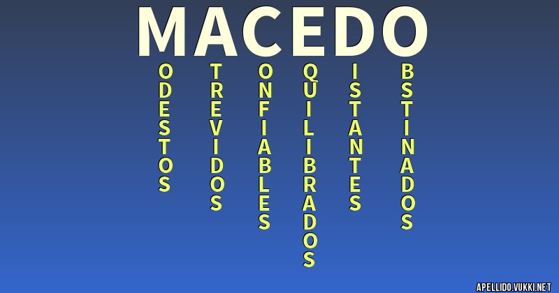 Significado del apellido macedo - Significados de los apellidos
