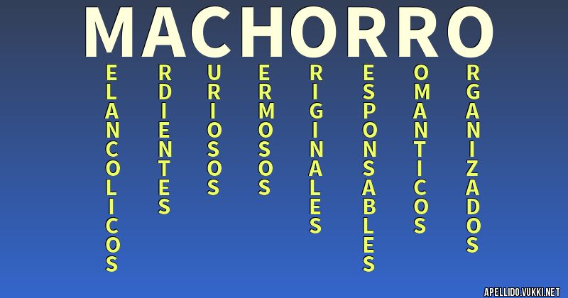 Significado del apellido machorro - Significados de los apellidos