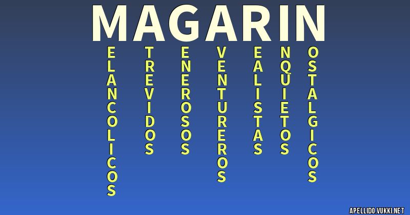 Significado del apellido magarin - Significados de los apellidos
