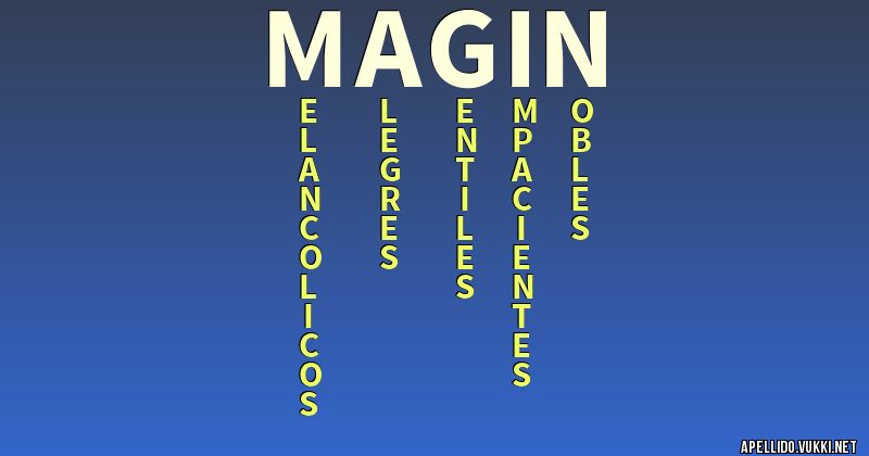 Significado del apellido magin - Significados de los apellidos