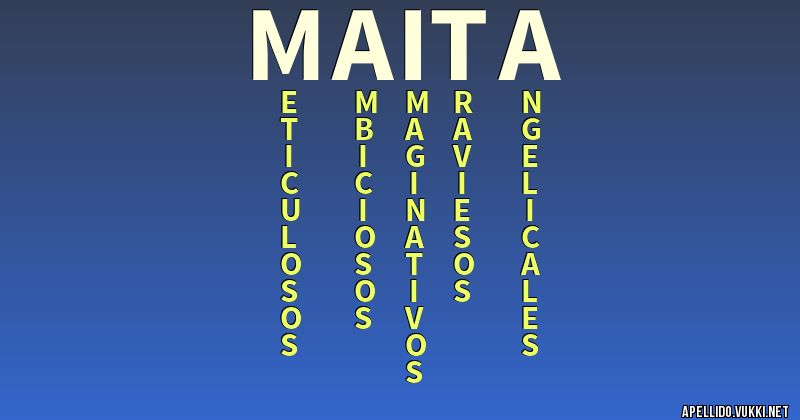 Significado del apellido maita - Significados de los apellidos