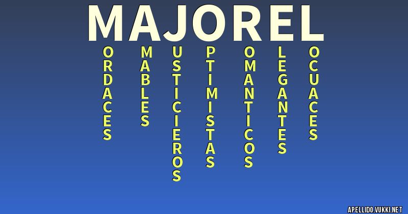 Significado del apellido majorel - Significados de los apellidos