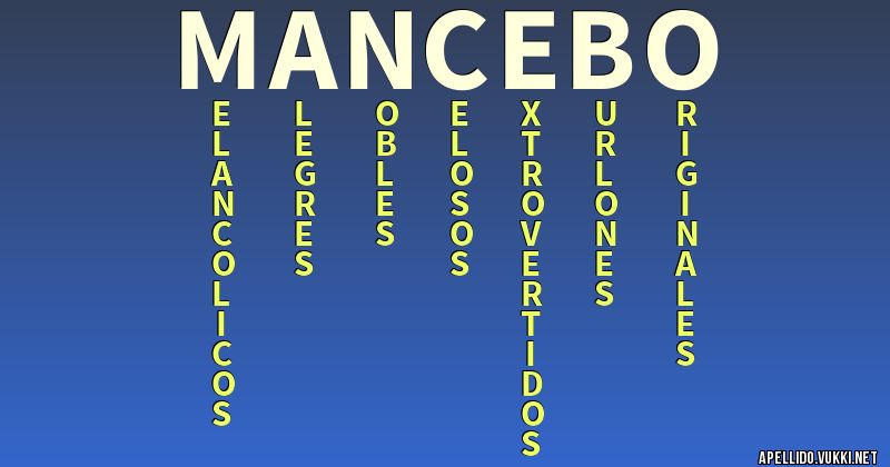 Significado del apellido mancebo - Significados de los apellidos