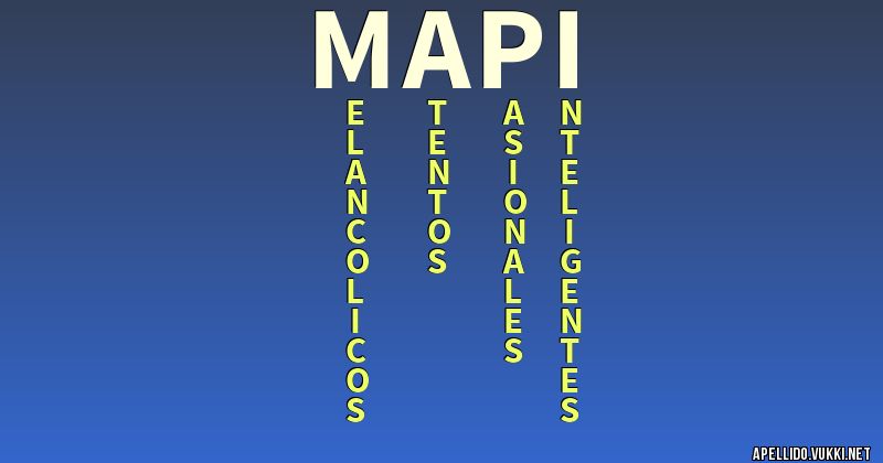 Significado del apellido mapi - Significados de los apellidos