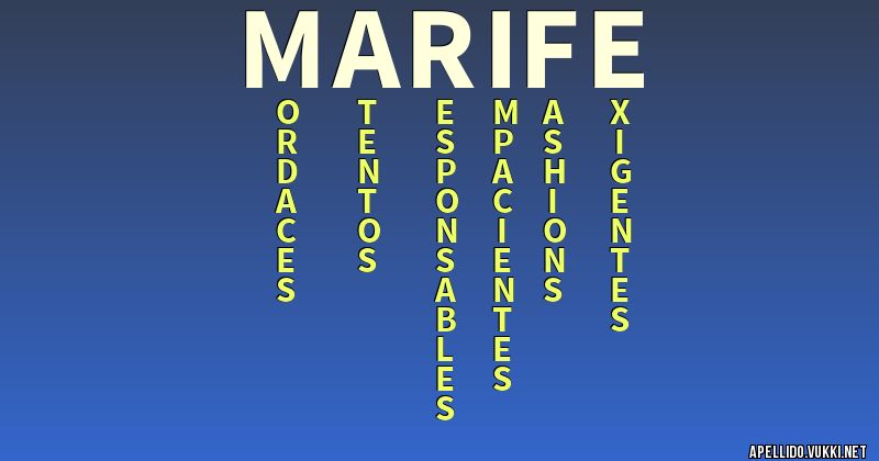 Significado del apellido marife - Significados de los apellidos