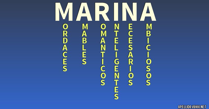 Significado del apellido marina - Significados de los apellidos