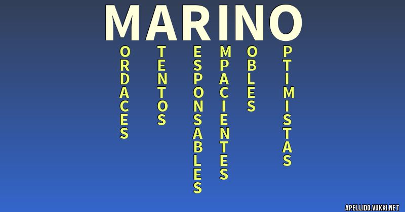 Significado del apellido marino - Significados de los apellidos