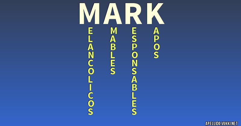 Significado del apellido mark - Significados de los apellidos