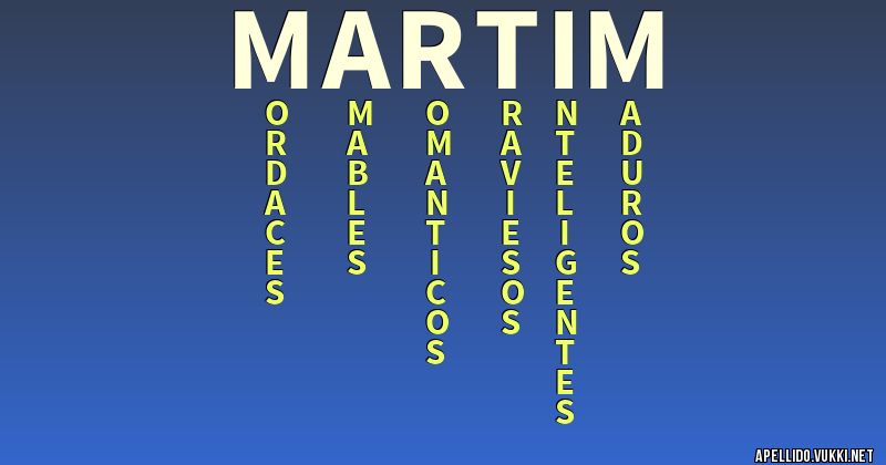 Significado del apellido martim - Significados de los apellidos