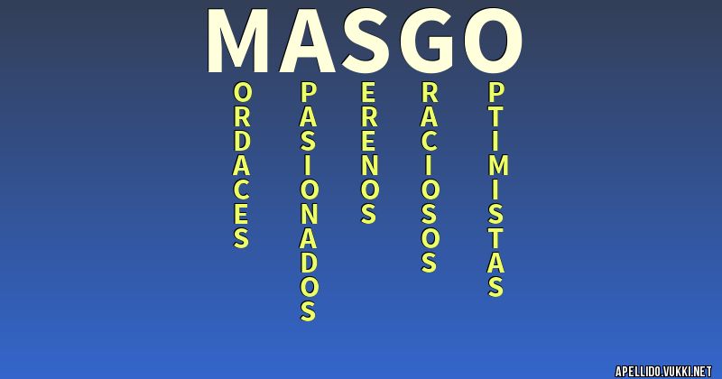 Significado del apellido masgo - Significados de los apellidos