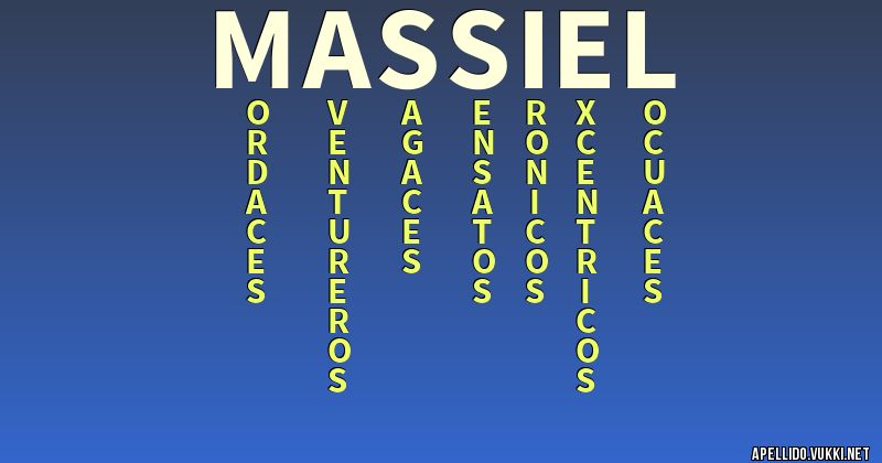 Significado del apellido massiel - Significados de los apellidos