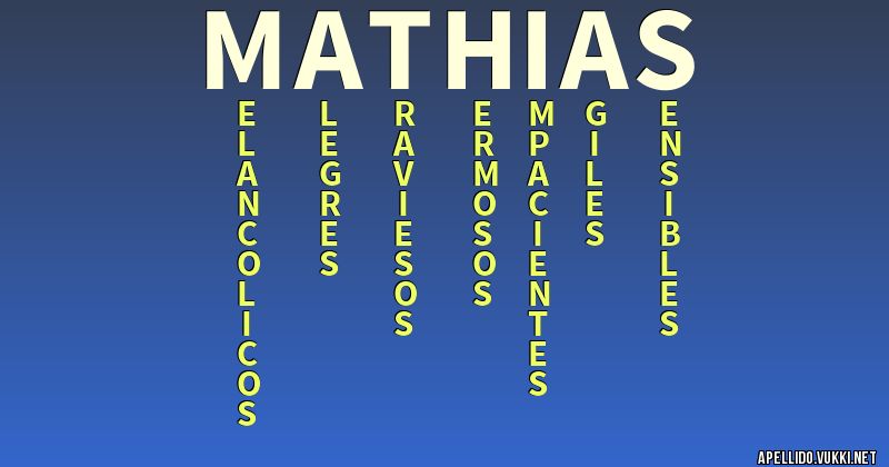 Significado del apellido mathias - Significados de los apellidos