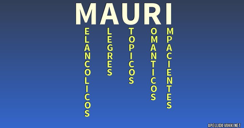 Significado del apellido mauri - Significados de los apellidos