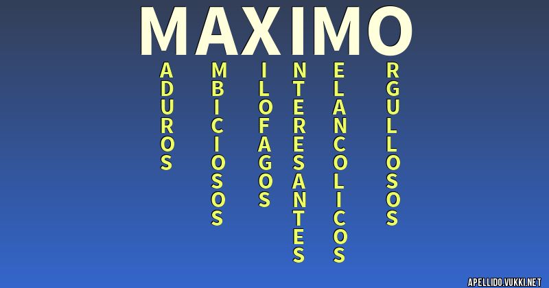 Significado del apellido maximo - Significados de los apellidos